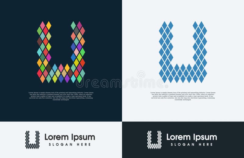 Letter U Bit Creative and Colorful Logo Stock Vector - Illustration of ...