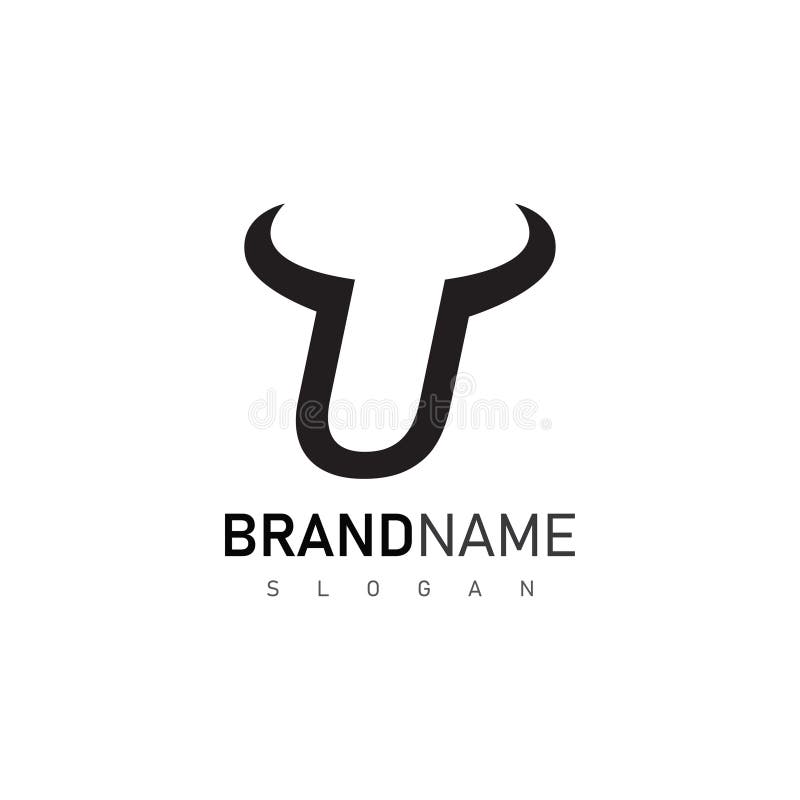 Letter U Bull Design Logo and Symbol Icon Stock Illustration ...