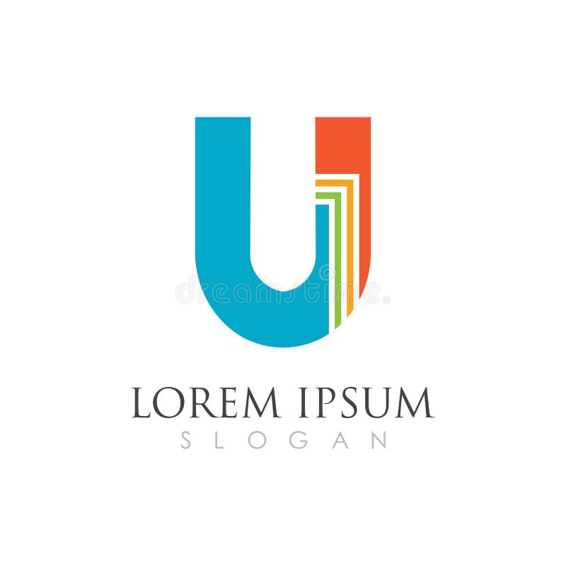 Letter U Business Corporate Abstract Unity Vector Logo Design Template ...