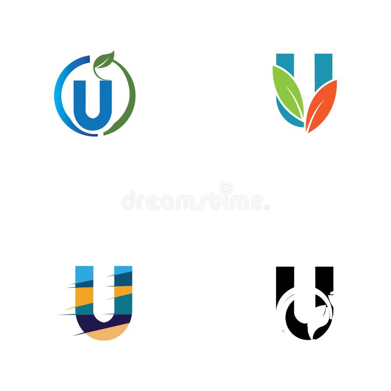 Letter U Business Corporate Abstract Unity Vector Logo Design Template ...