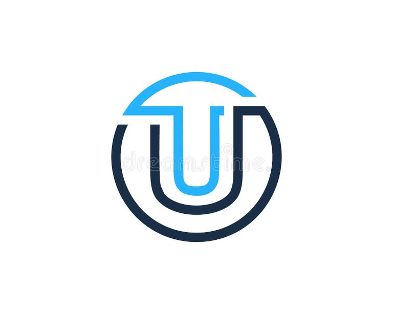 Letter U Circle Line Icon Logo Design Element Stock Vector ...