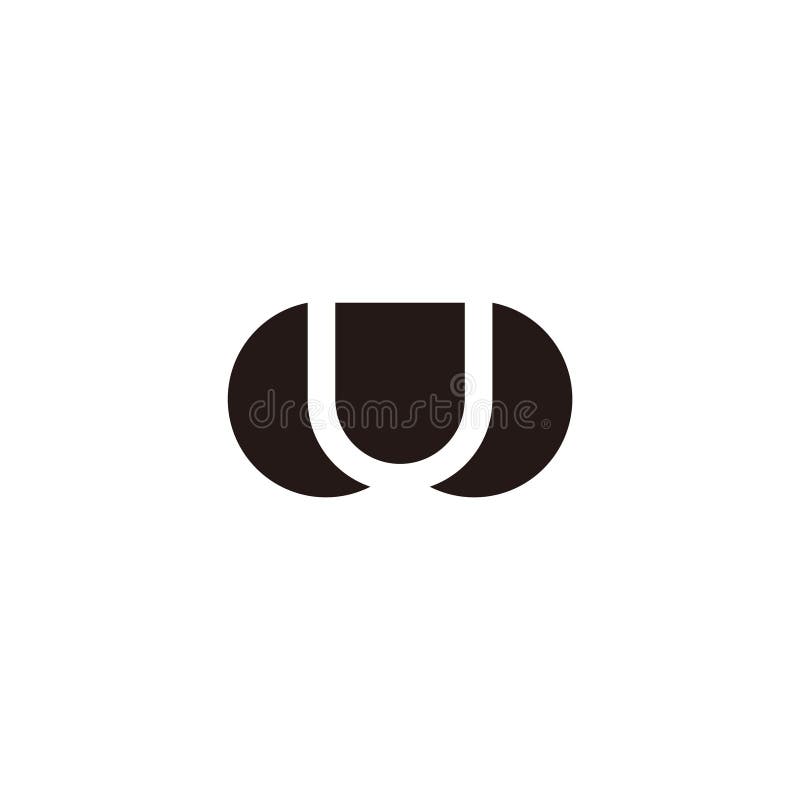 Letter U Curves Simple Negative Space Geometry Logo Vector Stock Vector ...