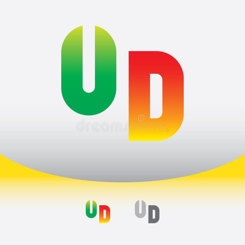 Letter U and D or Up Down Logo Design Vector. Stock Vector ...