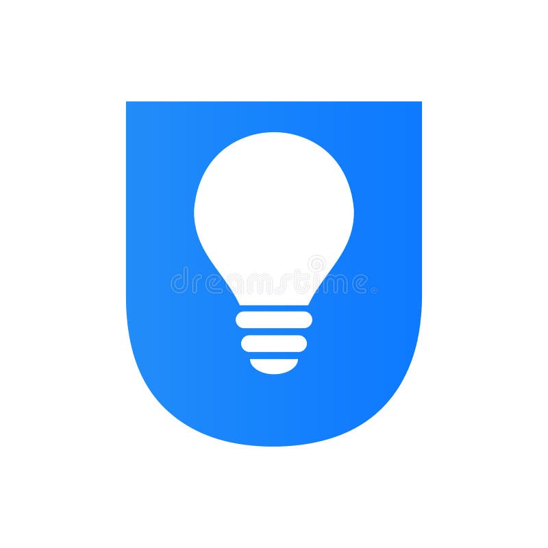 Letter U Electric Logo Combine with Electric Bulb Icon Vector Template ...
