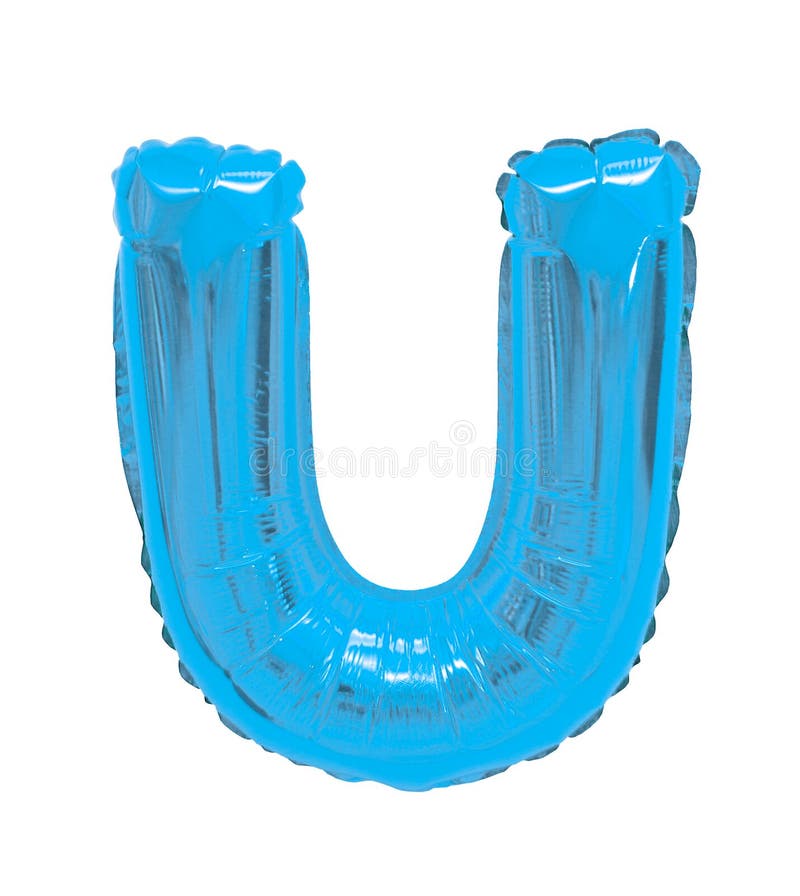 Letter U English Alphabet Light Blue Stock Image - Image of holiday ...