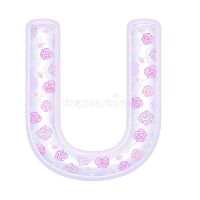 Soft Pastel Colored Alphabet Lettering U Stock Illustration ...
