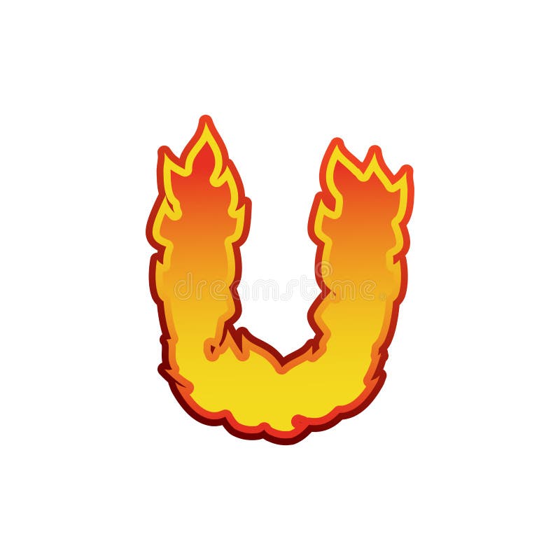 Tattoo Fire Font Flame Alphabet Fiery Letters Burning Abc Stock