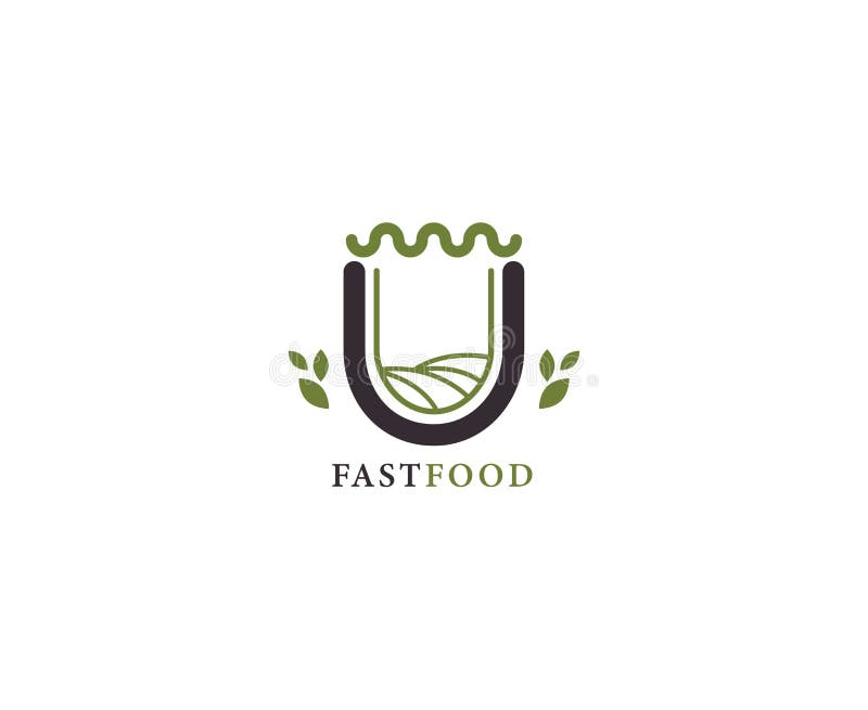 Letter U Food Logo Design. Bakery Vector Logo Concept. Stock ...