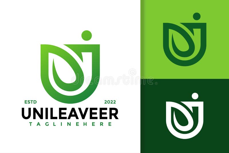Letter U Green Leaf Logo Design Vector Template Stock Vector ...