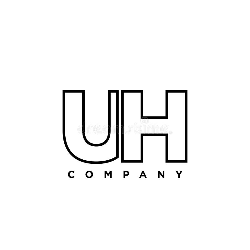 Letter U and H, UH Logo Design Template. Minimal Monogram Initial Based ...