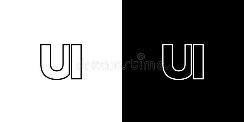 Letter U and I, UI Logo Design Template. Minimal Monogram Initial Based ...