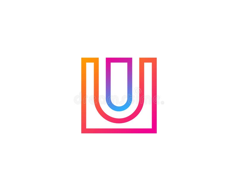 Letter U Icon Logo Design Element Stock Vector - Illustration of clean ...