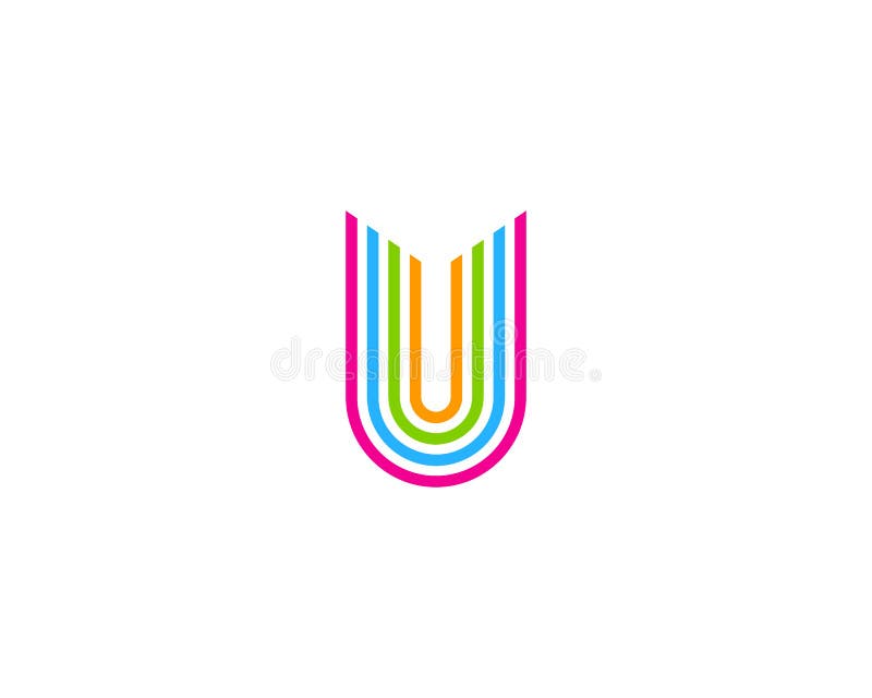 Letter U Icon Logo Design Element Stock Vector - Illustration of font ...