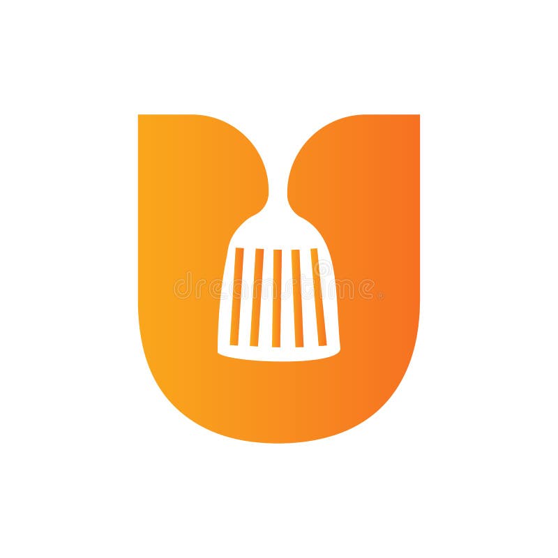 Letter U Kitchen Spatula Logo. Kitchen Logo Design Combined with ...