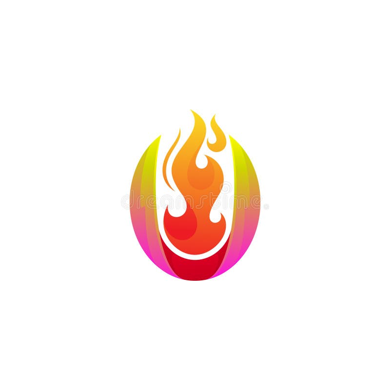 Letter U Logo and Flame Design Combination Stock Vector - Illustration ...