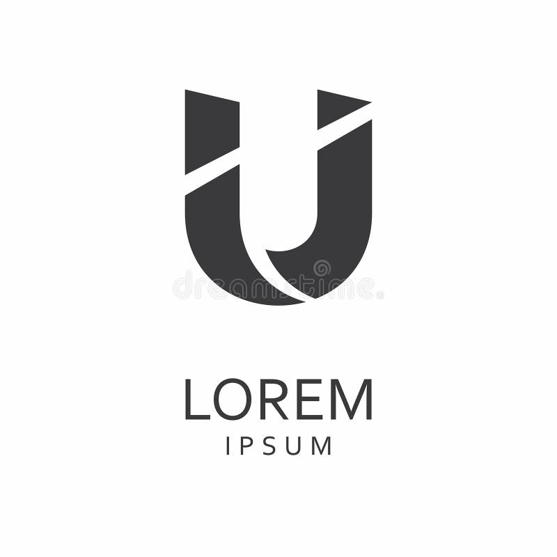 U Letter Logo. Vector Icon stock vector. Illustration of logotype ...