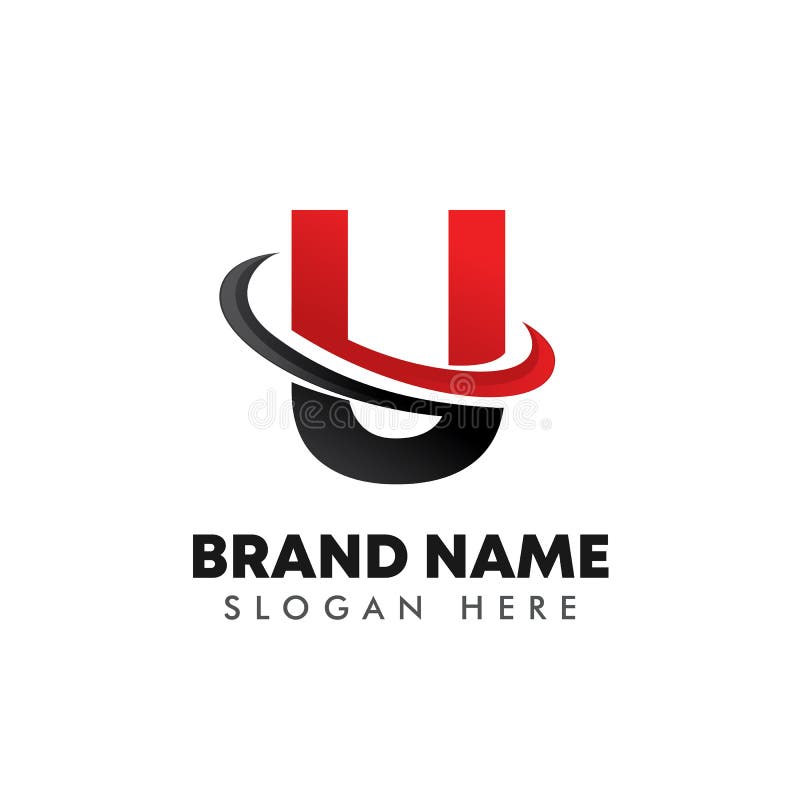 Letter U Logo Symbol with Swoosh Design Stock Vector - Illustration of ...
