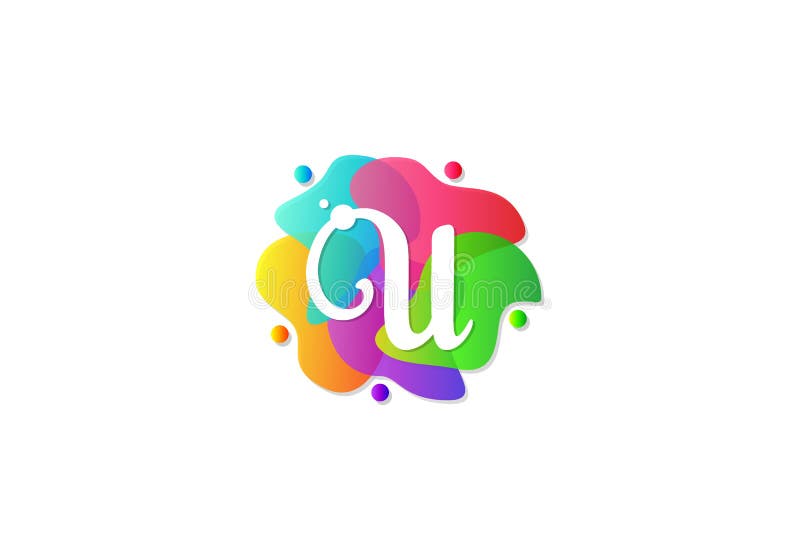 Letter U Logotype Gradient Colorful Stock Vector - Illustration of ...