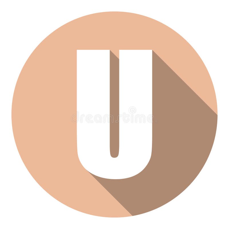 Letter U with a Long Shadow. Vector Illustration EPS10 Stock Vector ...
