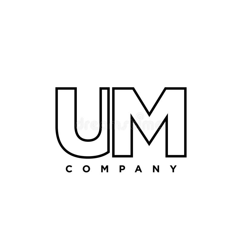 Letter U and M, UM Logo Design Template. Minimal Monogram Initial Based ...