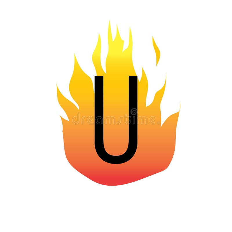 Blue Flame Letter U Stock Illustrations – 15 Blue Flame Letter U Stock ...