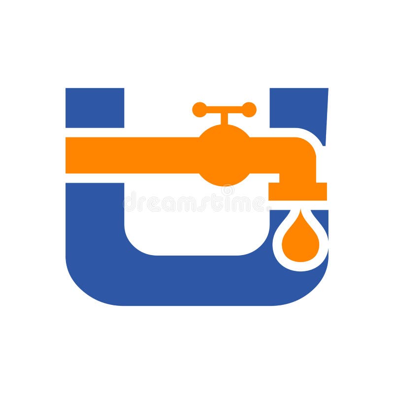 Letter U Plumber Logo Design. Plumbing Water with Letter U Logo ...