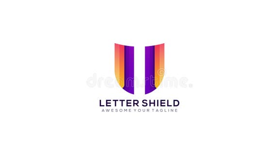 Letter U Shield Logo Icon Design Template Elements Stock Vector ...