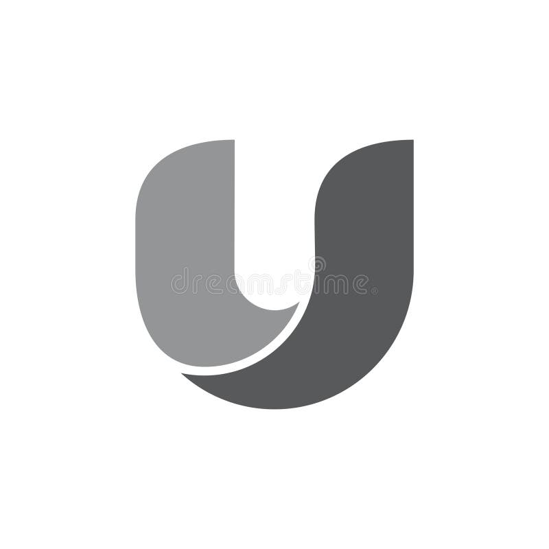 Letter U Simple 3d Curves Logo Stock Vector - Illustration of alphabet ...