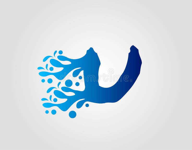 Letter U with Splash Water Logo Template Vector Stock Vector ...