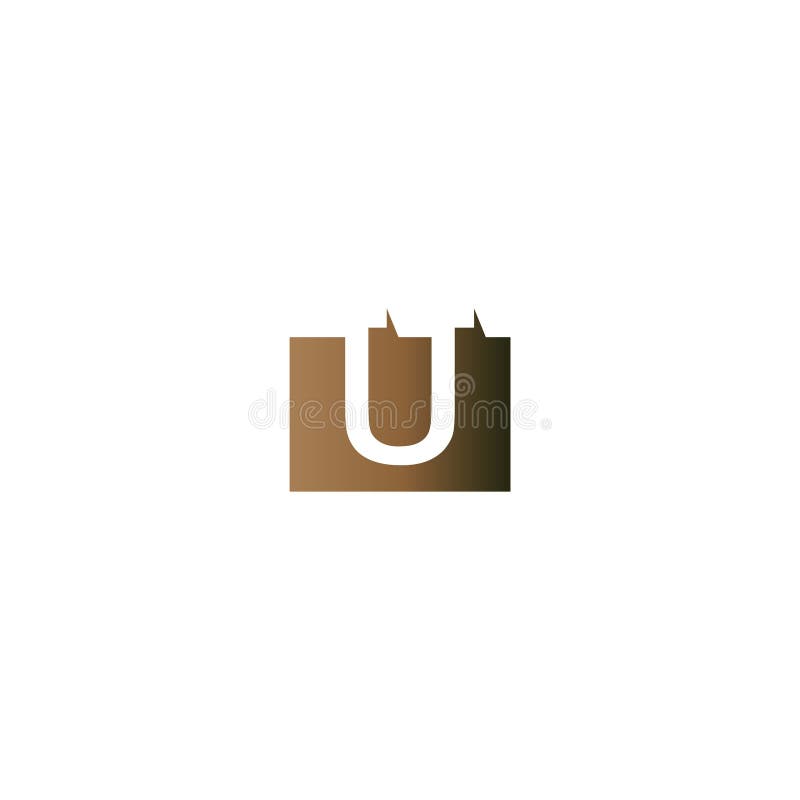 Letter U on the Square Icon Template Stock Vector - Illustration of ...