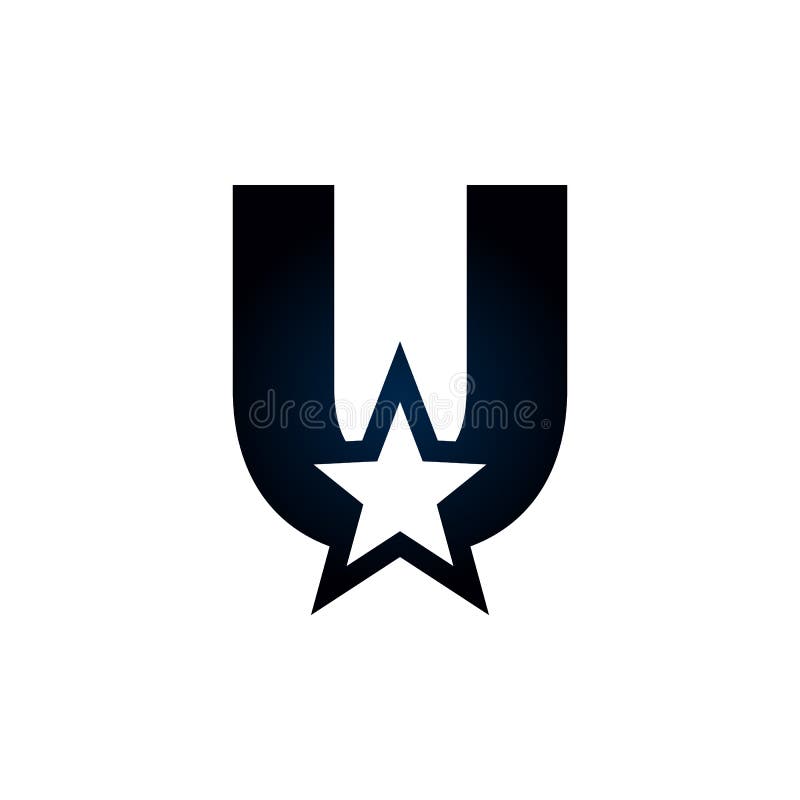 Letter U Star Logo. Usable for Winner, Award and Premium Logos Stock ...
