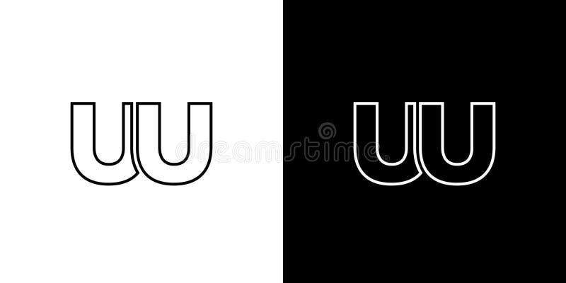 Letter U and U, UU Logo Design Template. Minimal Monogram Initial Based ...