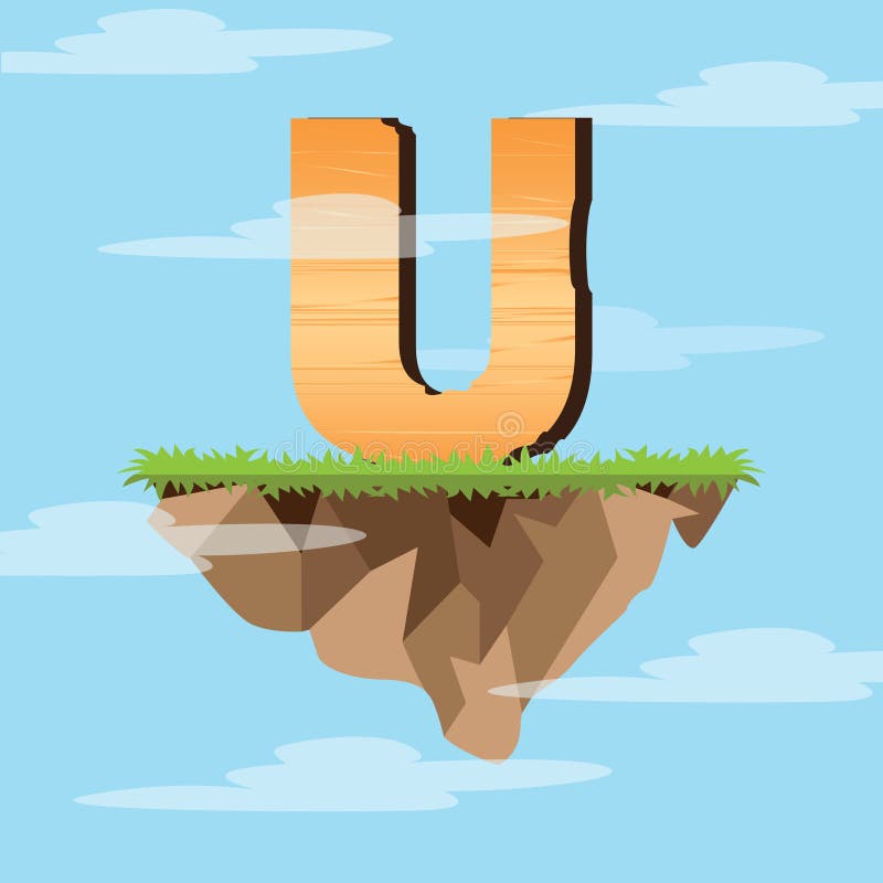 Letter U. Vector Illustration Decorative Design Stock Vector ...