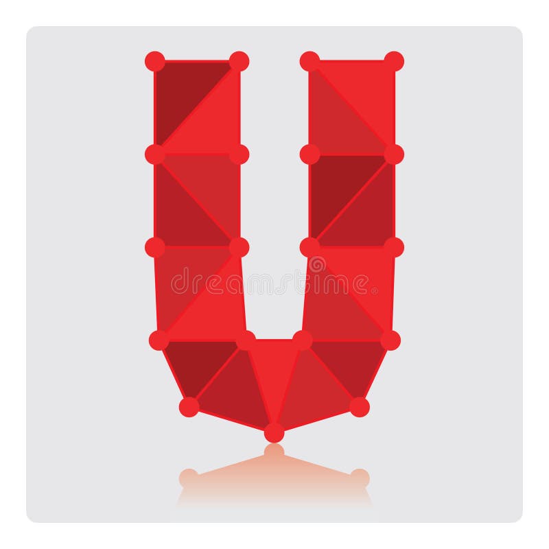 Letter U. Vector Illustration Decorative Design Stock Vector ...
