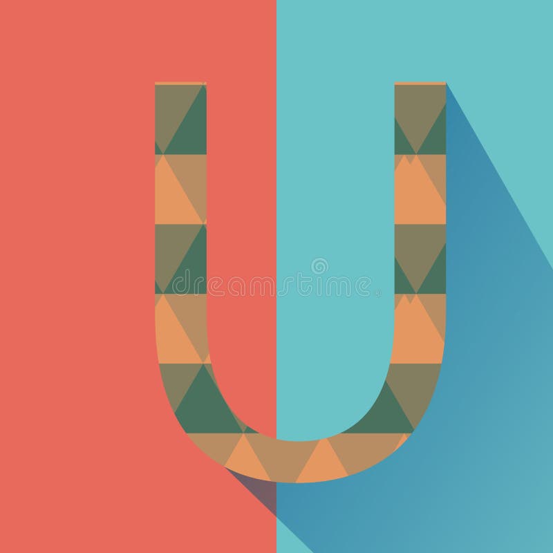 Letter U. Vector Illustration Decorative Design Stock Vector ...