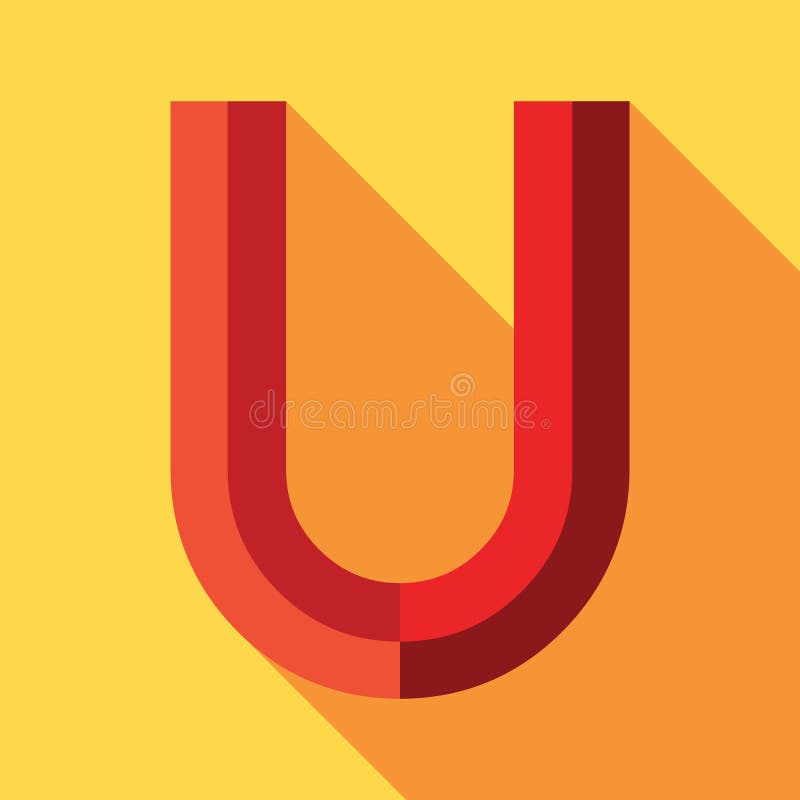 Letter U. Vector Illustration Decorative Design Stock Vector ...