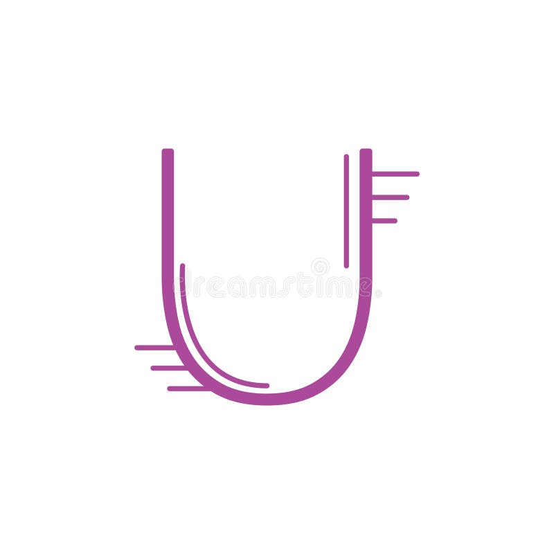 Letter U. Vector Illustration Decorative Design Stock Vector ...