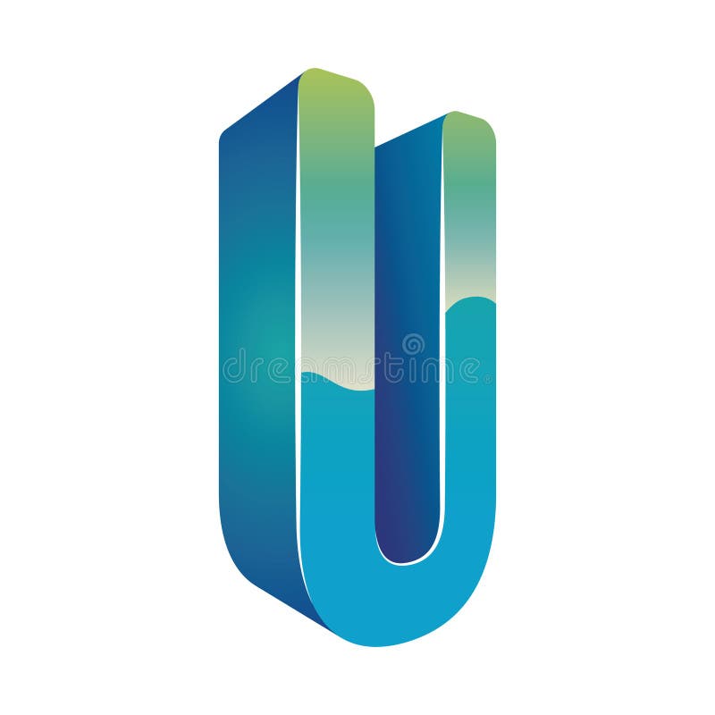 Letter U. Vector Illustration Decorative Design Stock Vector ...