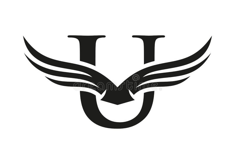 Letter U Wing Logo Design. Initial Flying Wing U Letter Logo. Letter U ...