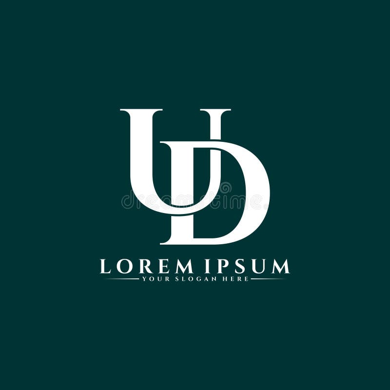 Letter UD Simple Monogram Logo Icon Design. Stock Vector - Illustration ...