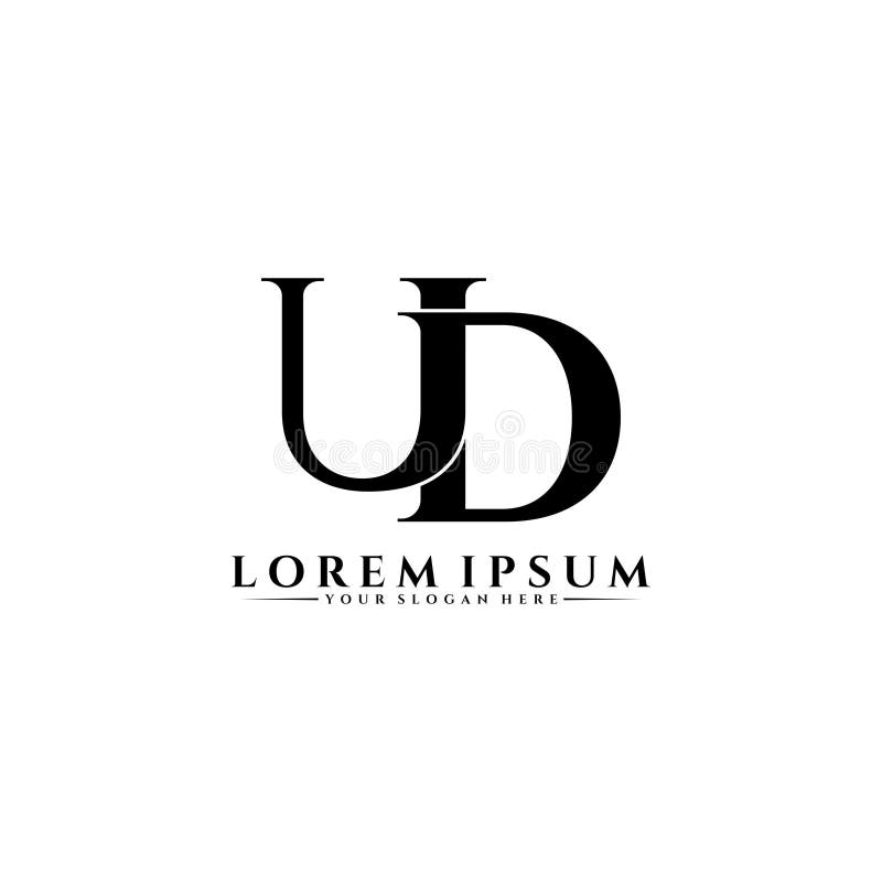 Letter UD Simple Monogram Logo Icon Design. Stock Vector - Illustration ...