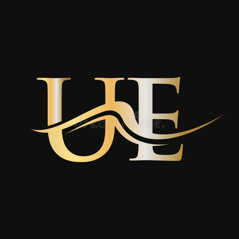Letter UE Logo Design. Initial UE Logotype Template for Business and ...
