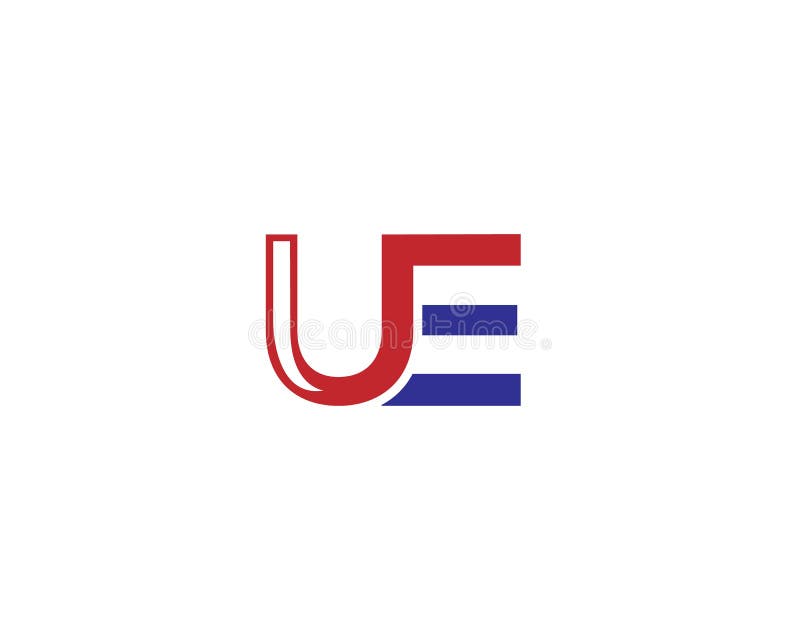 Letter UE Logo Icon Design Concept Template Stock Vector - Illustration ...