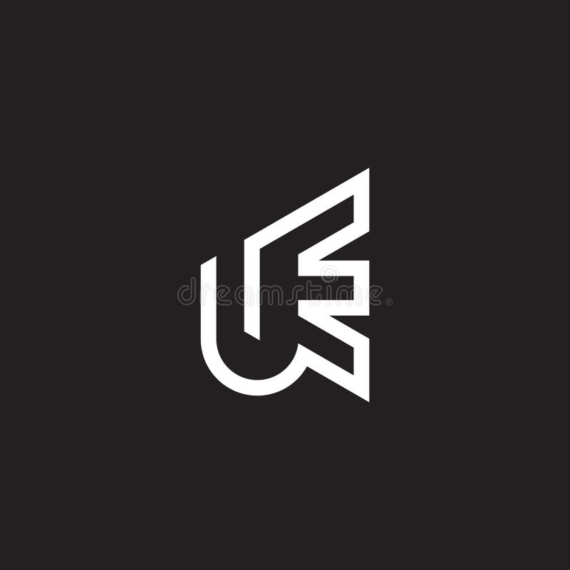Letter Ue Simple Geometric Line Sound Logo Vector Stock Vector ...