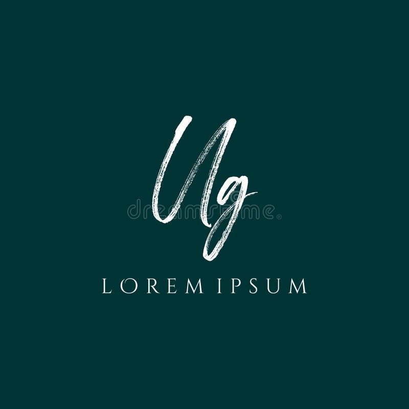 Letter UG Simple Monogram Logo Icon Design. Stock Vector - Illustration ...