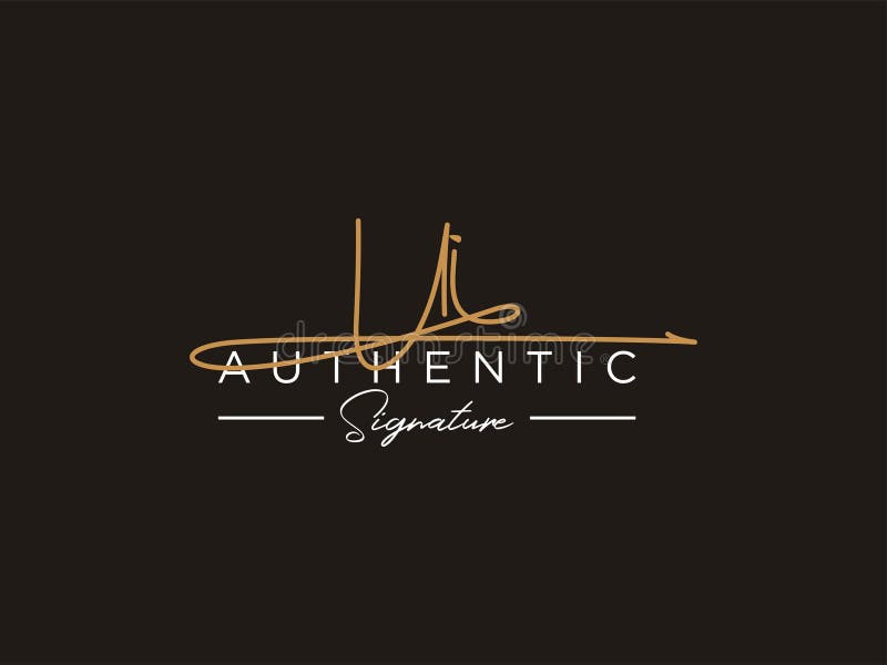 Letter UI Signature Logo Template Vector Stock Vector - Illustration of ...