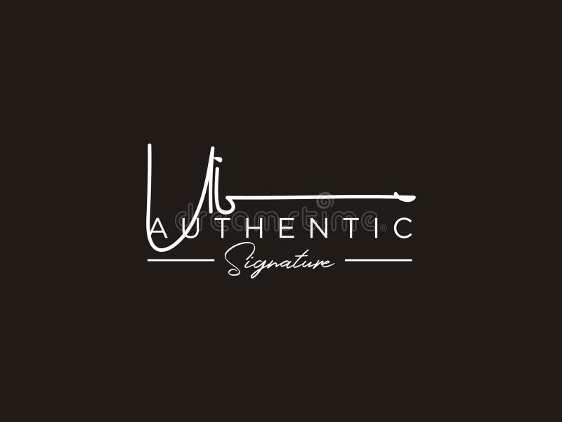 Letter UI Signature Logo Template Vector Stock Vector - Illustration of ...
