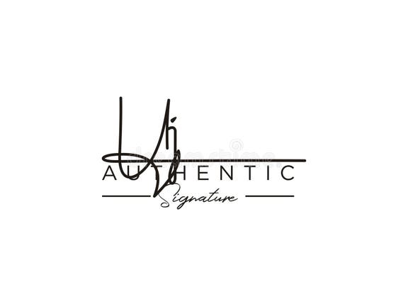 Letter UJ Signature Logo Template Vector Stock Vector - Illustration of ...