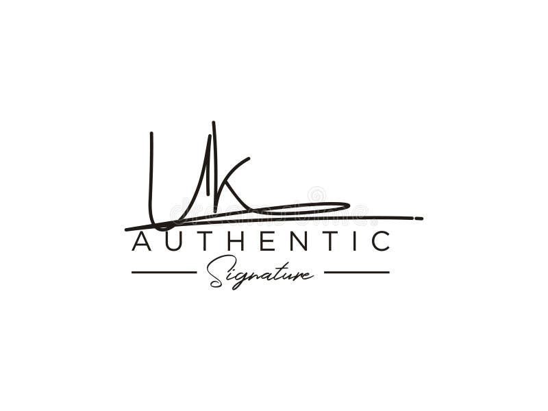Letter UK Signature Logo Template Vector Stock Vector - Illustration of ...