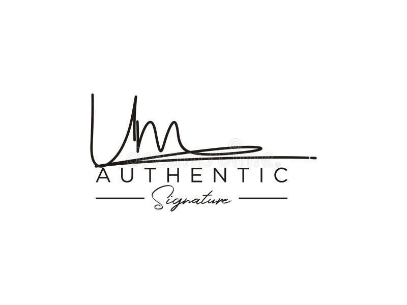 Letter UM Signature Logo Template Vector Stock Vector - Illustration of ...